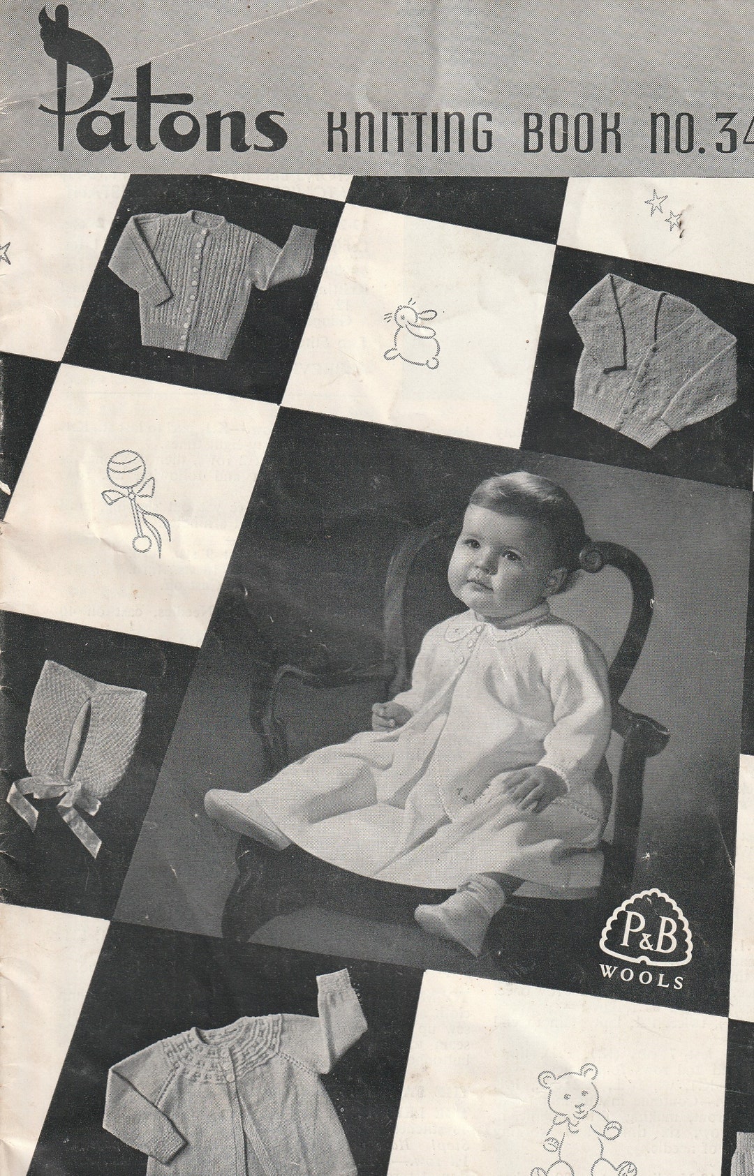 Paton's & Baldwins Knitting Pattern No 349 for Children Babies (vintage ...