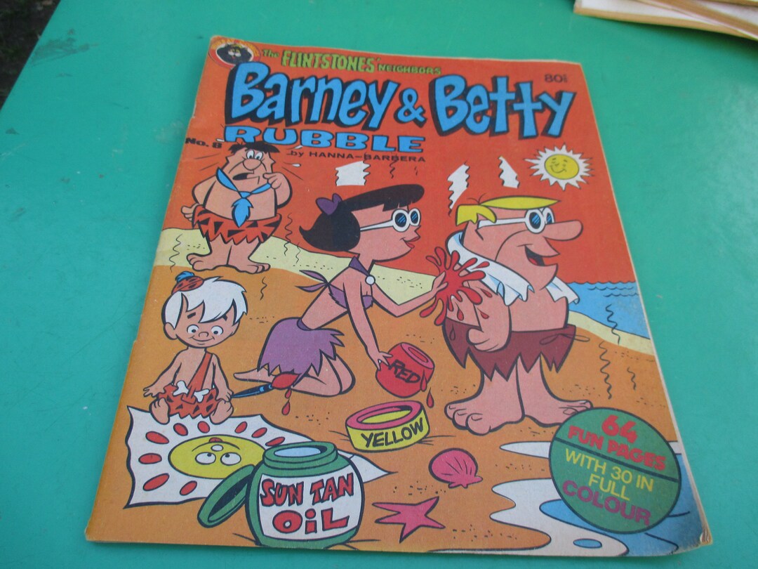 Barney & Betty Rubble Comic Book - Australian Edition 1970s - Murray ...