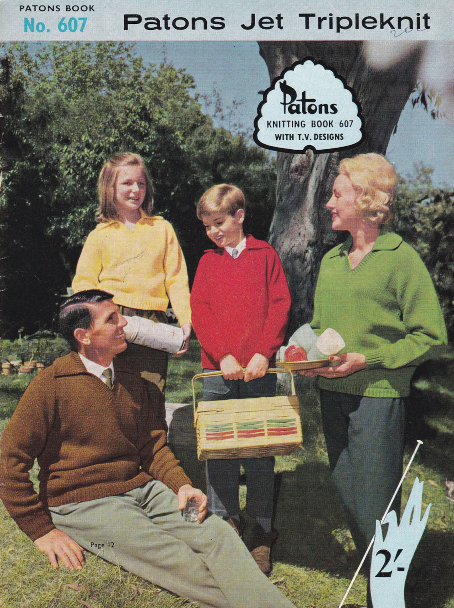 Vintage 1960s Paton's Knitting Pattern No 607 for Family Featuring Jet ...