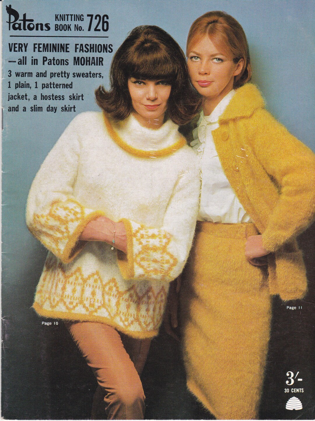 Patons Knitting Pattern No 726 for Very Feminine Fashions in Mohair ...