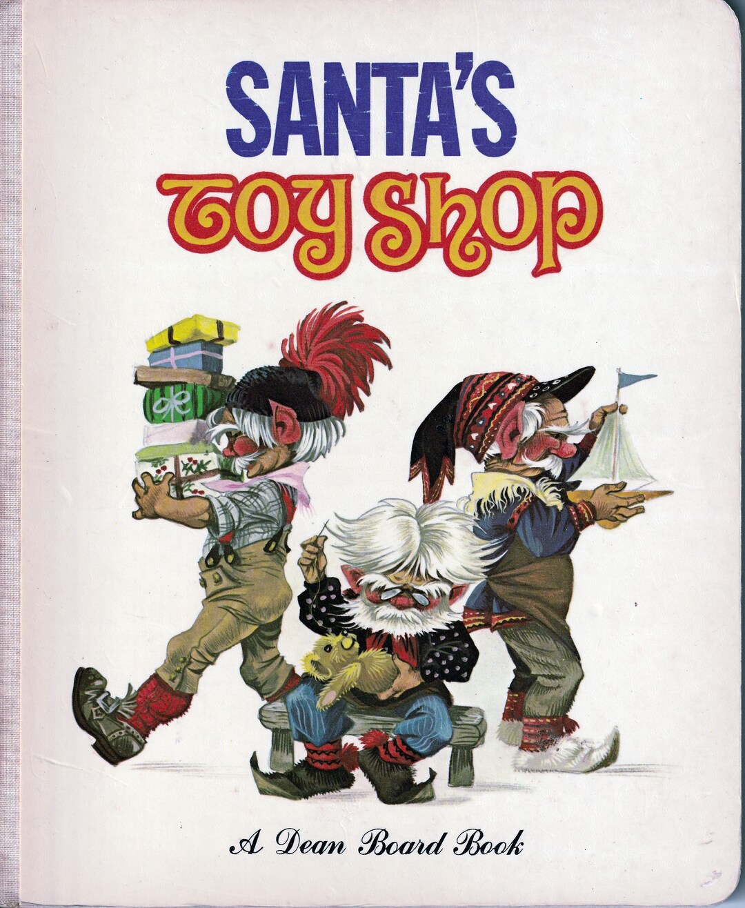 Santas Toy Shop - Vintage Dean Board Book - American Edition - 1980s - Etsy