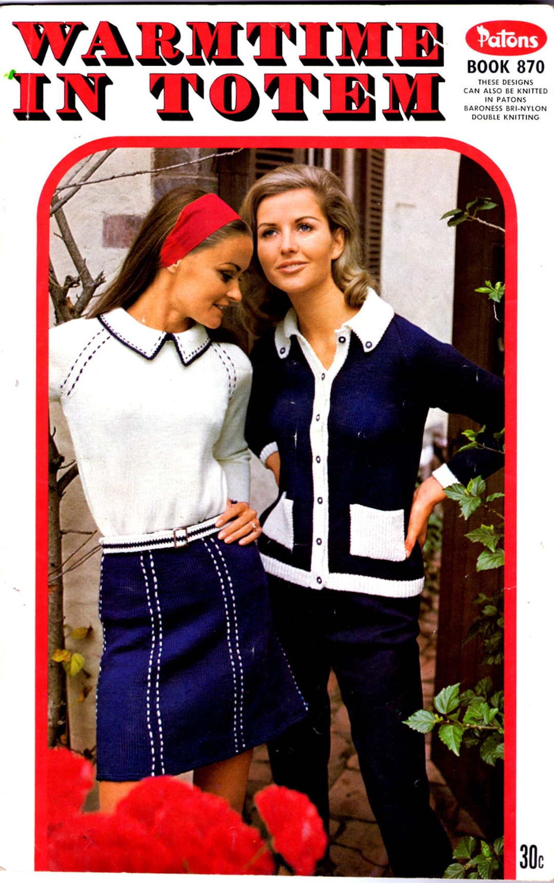 Vintage 1960s Paton's Knitting Pattern No 870 Warmtime in Totem - Etsy