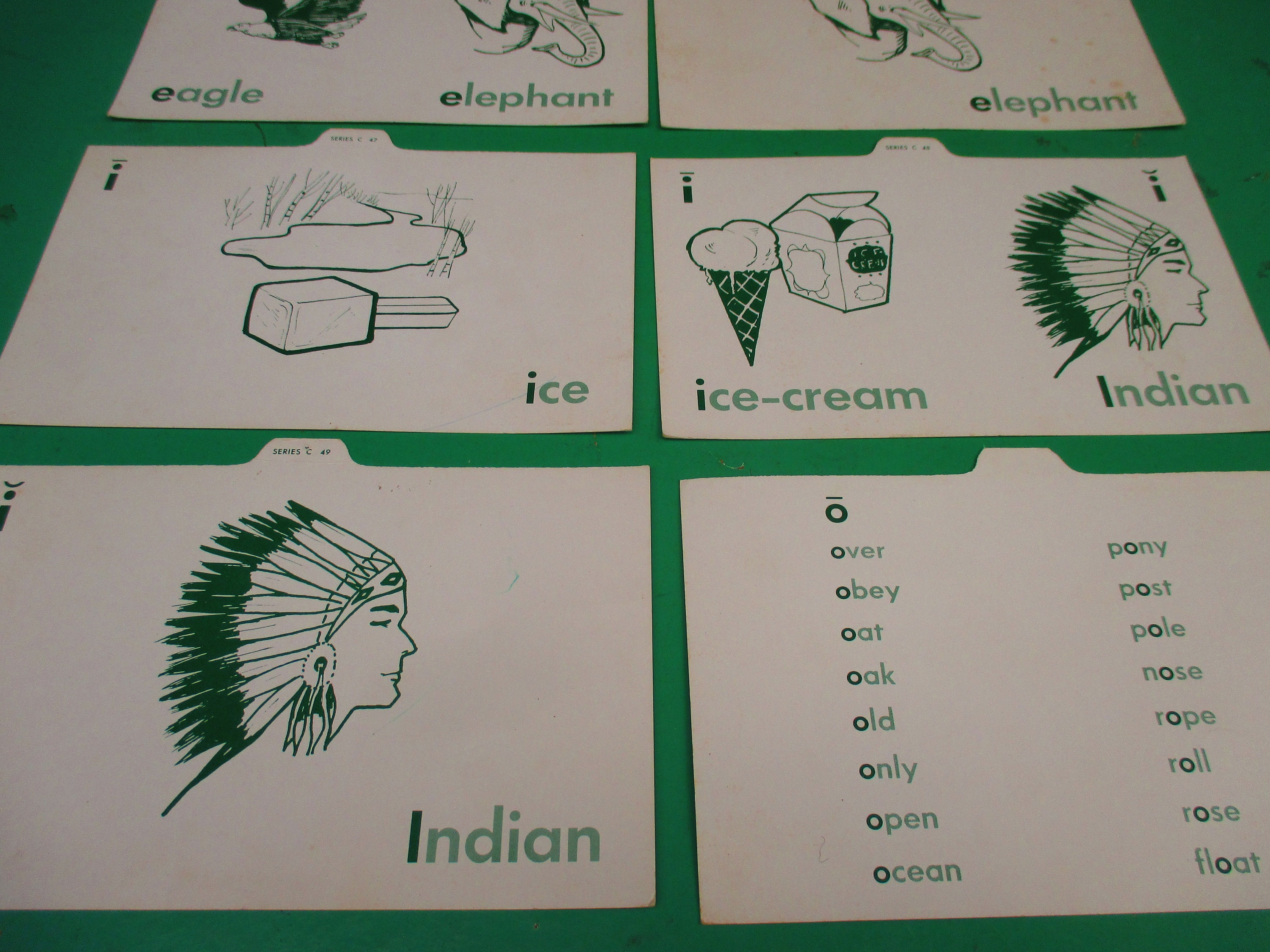 1950s Vintage Uno Phonics Game Cards Letters 10 Cards - Etsy