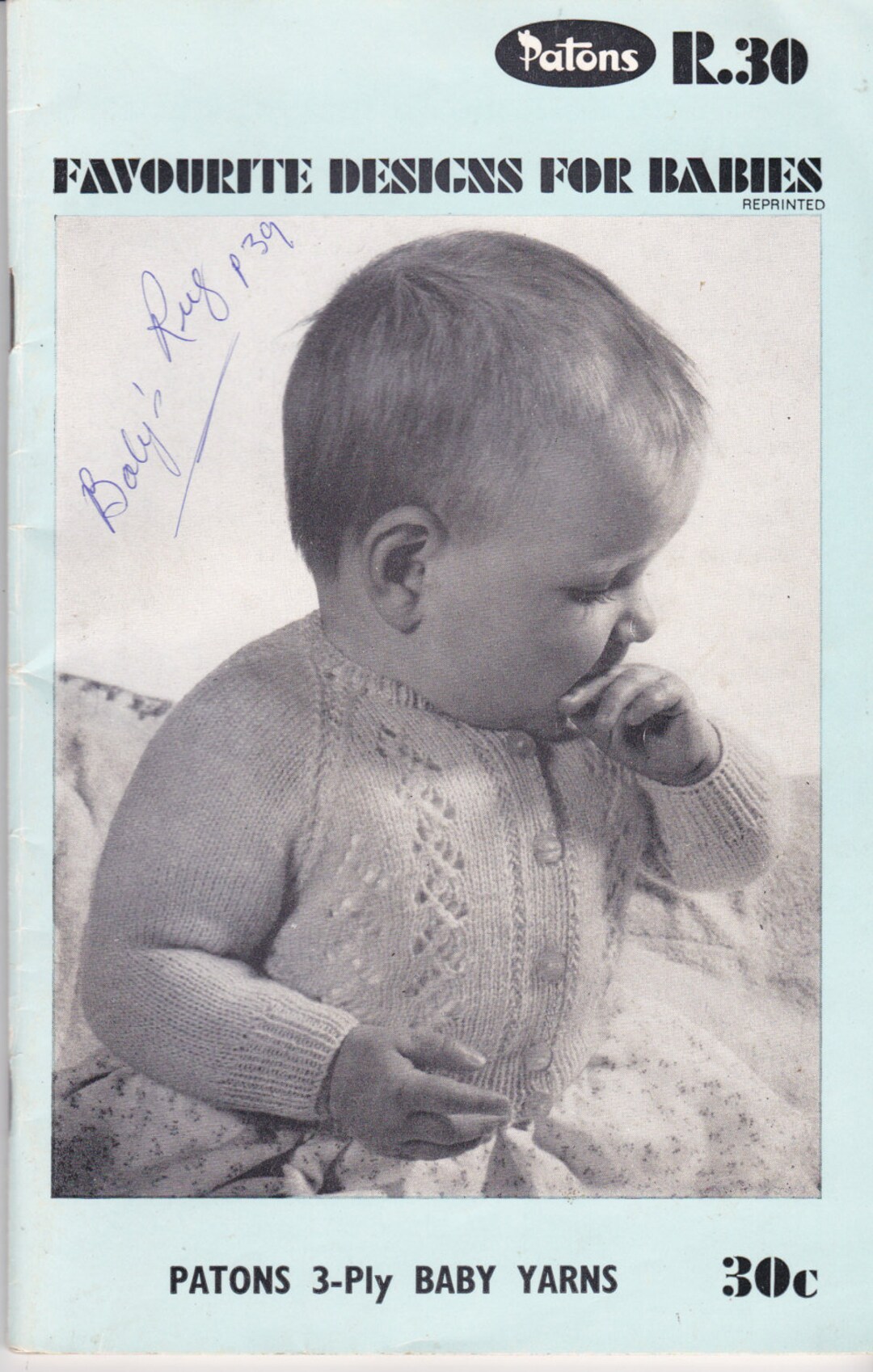 Vintage 1970s Baby Knitting Patterns: Patons Designs R 30 - Etsy UK