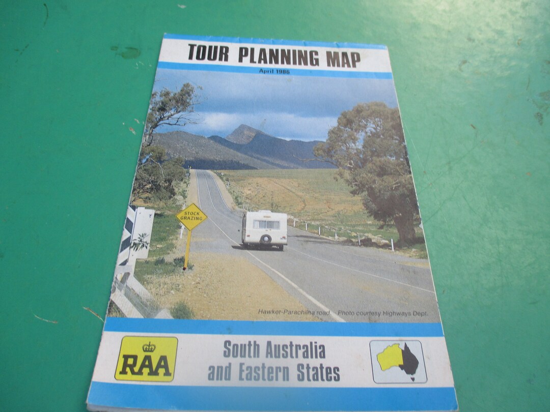 Tour Planning Map 1980s RAA South Australia and Eastern States - Etsy