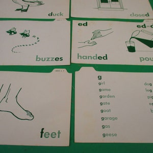 1950s Vintage Uno Phonics Game Cards Letters - 10 Cards - Etsy