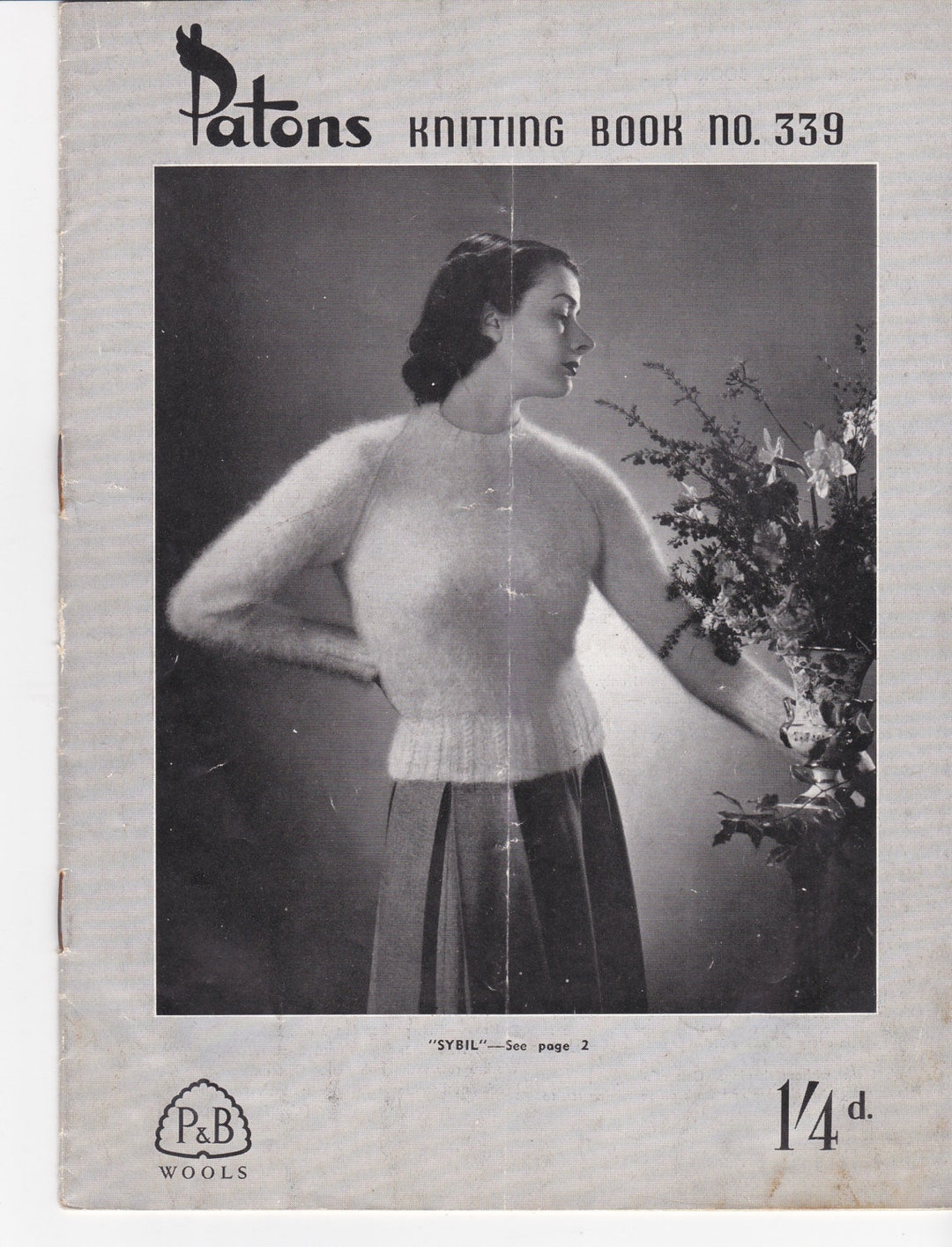 Vintage 1940s Knitting Pattern: Paton's Sweaters, Hats, Gloves No 339 ...