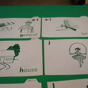 1950s Vintage Uno Phonics Game Cards Letters - 10 Cards - Etsy