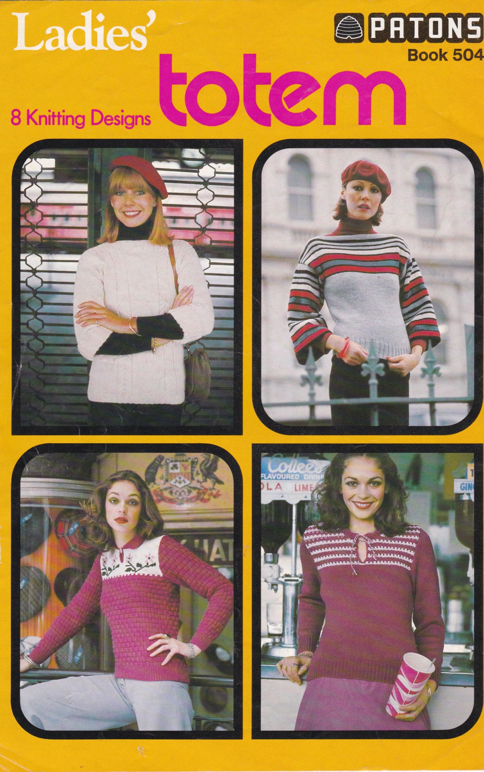 On Sale - Paton's Knitting Pattern No 504 Ladies Totem (vintage 1970s ...