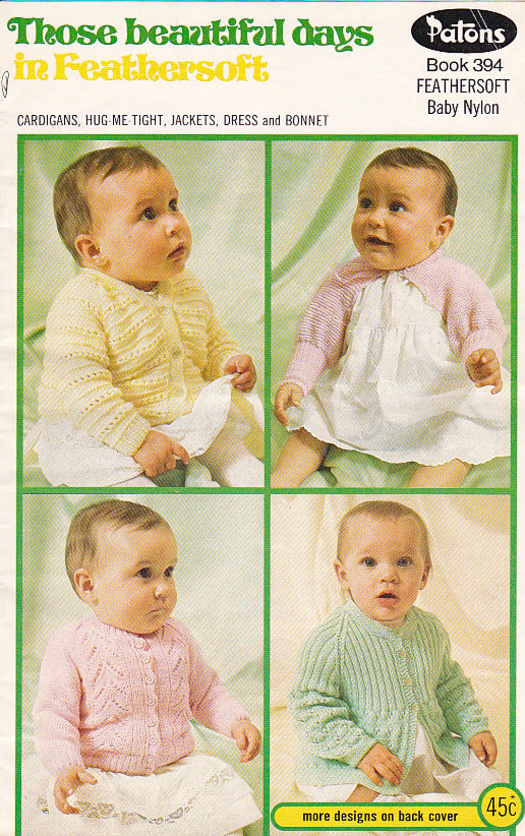 Patons 3 Ply Feathersoft Knitting and Crochet Designs for Baby - Etsy