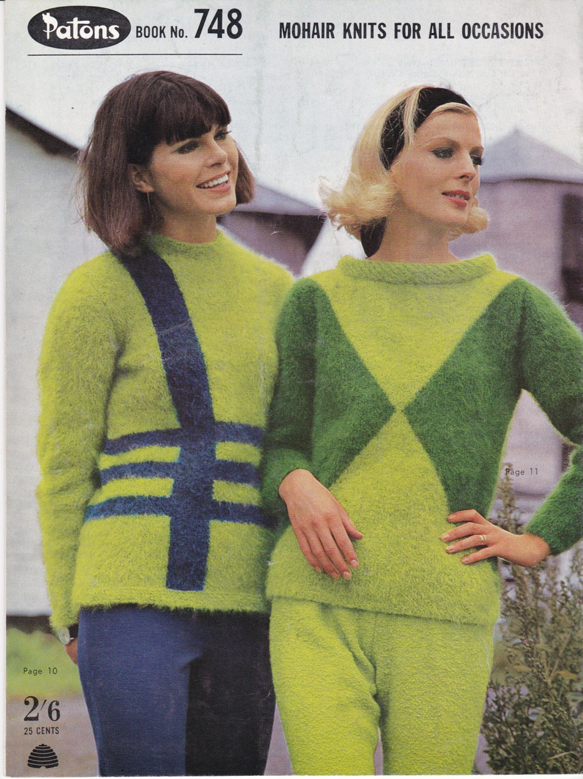 Patons Knitting Pattern No 748 for His and Hers in Mohair | Etsy