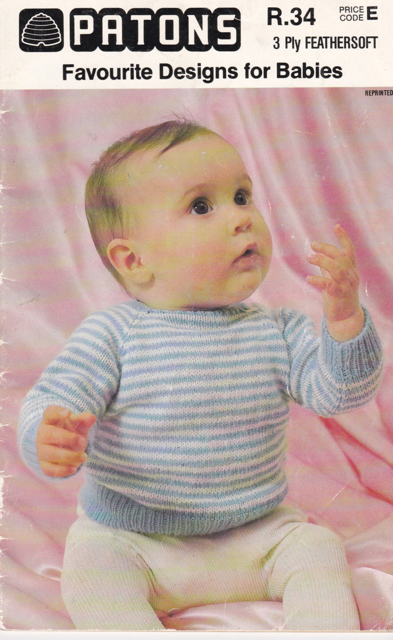 On Sale Patons Baby Knitting Crochet Designs Pattern R 34 - Etsy