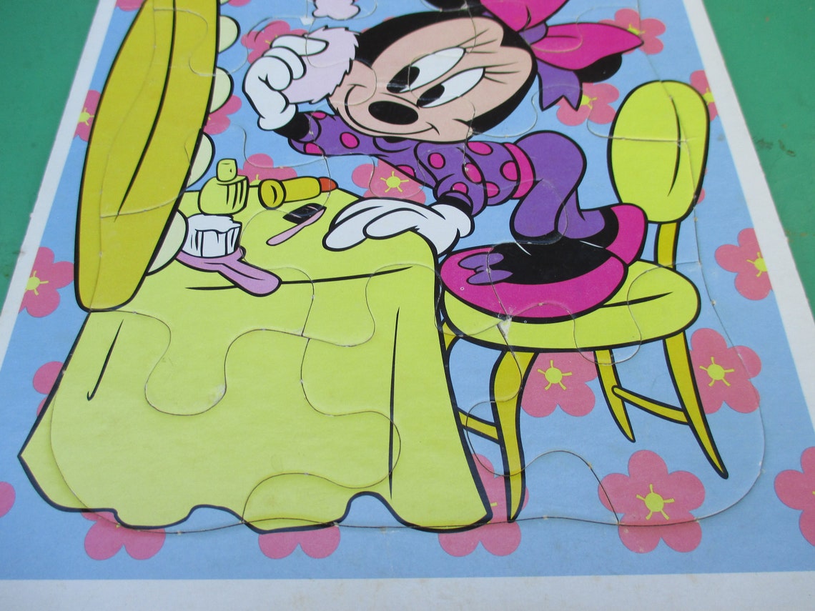 Minnie Mouse Minnie N Me Golden Tray Jigsaw Puzzle | Etsy