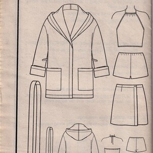 1980s Style Sewing Pattern No 1013 for Womens Skirt, Shorts, Top ...