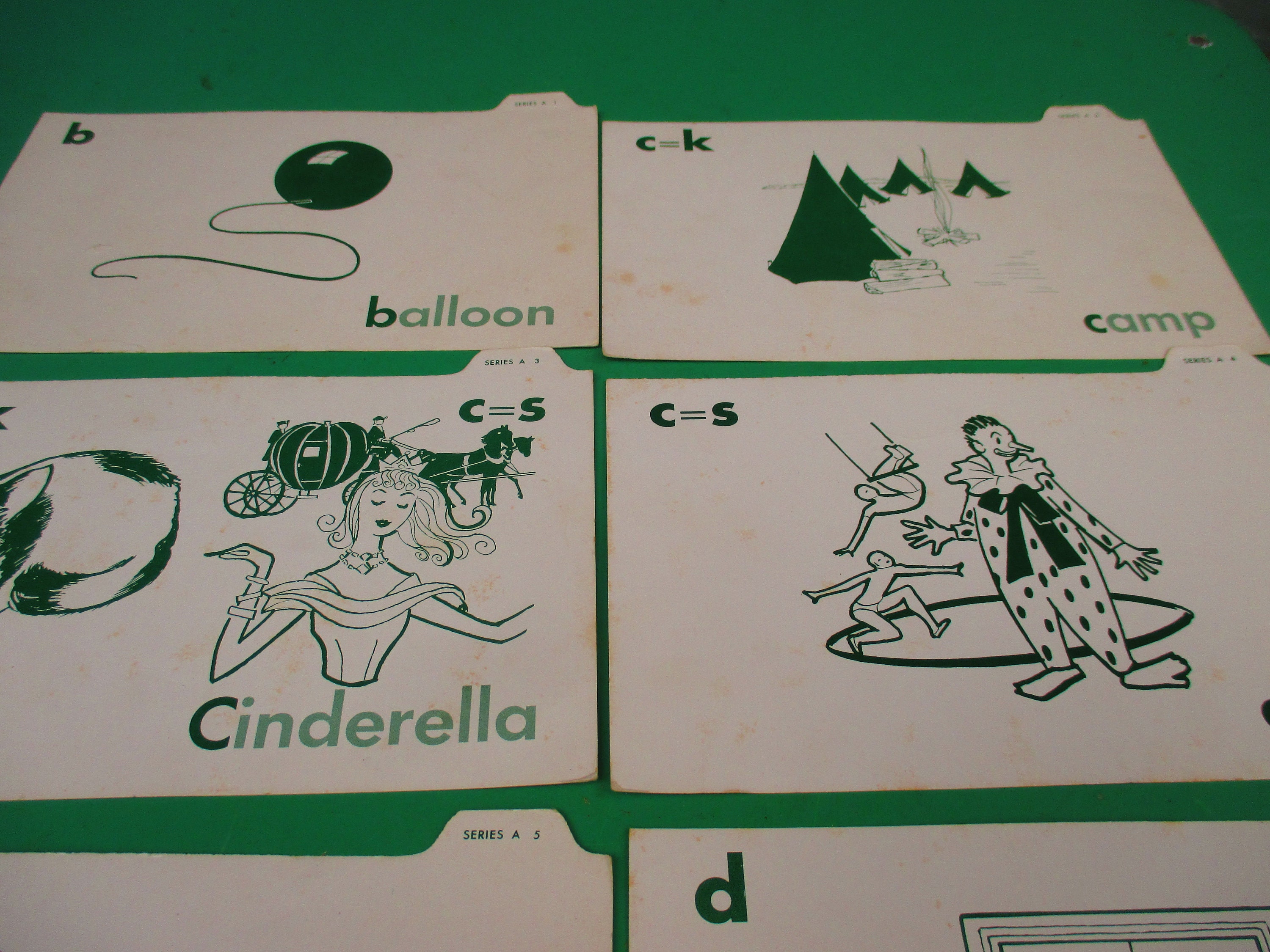 1950s Vintage Uno Phonics Game Cards Letters 10 Cards - Etsy