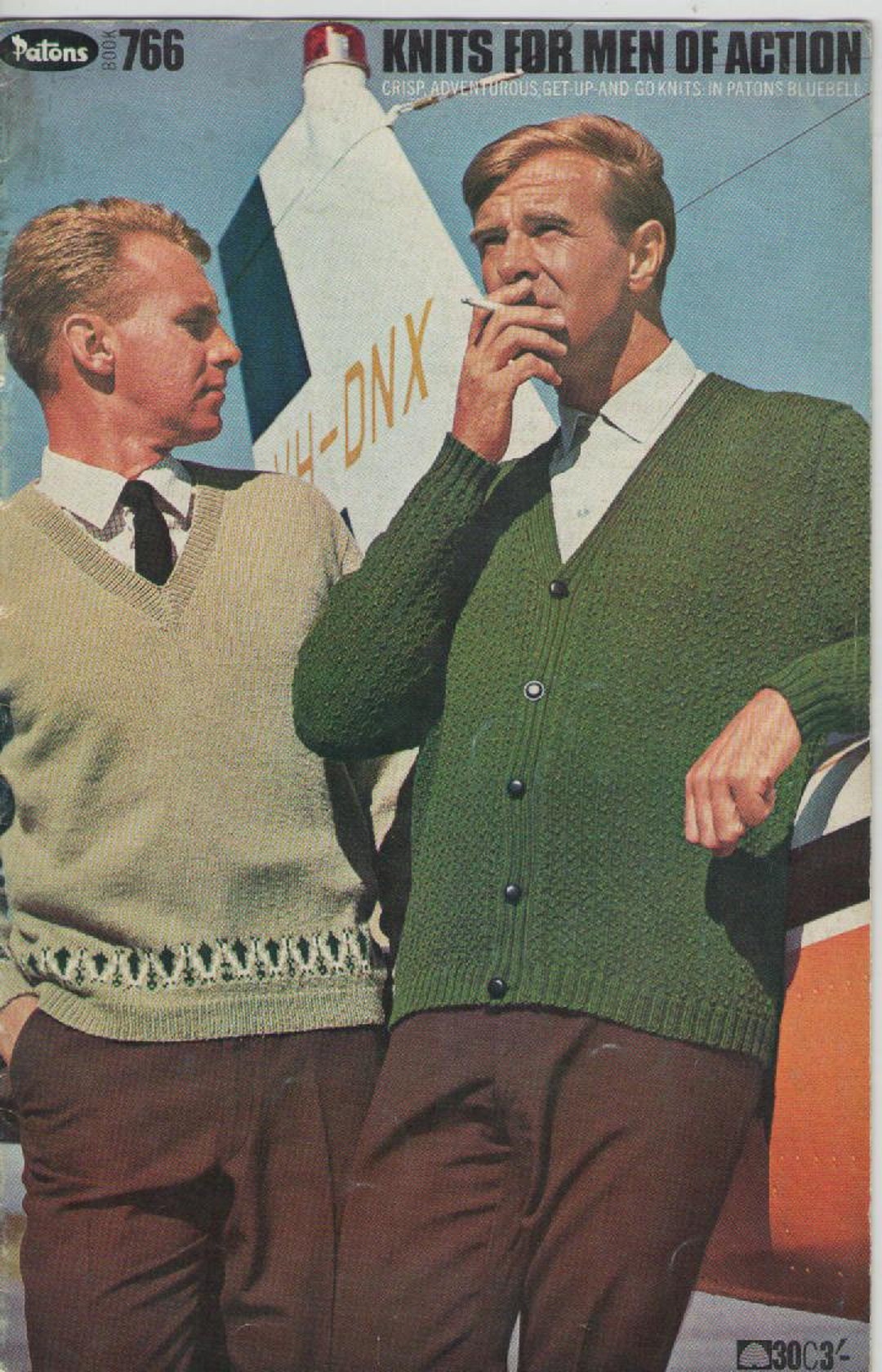 Vintage 1970s Mens Knitting Patterns Book – Cardigans, Jumpers Patons ...