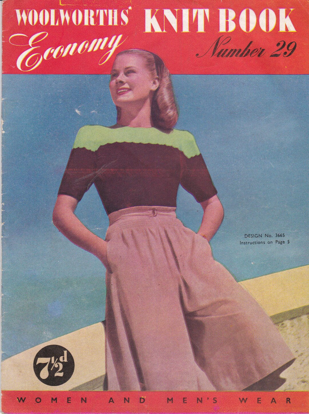 Woolworths Hand Knits Knitting Pattern for Men and Women No 29 - Etsy