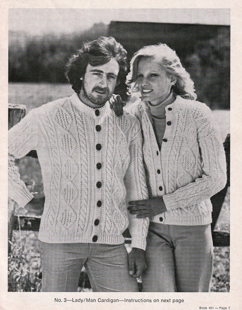 Paton's Arans in Jet, Knitting Pattern Book No 451 Vintage 1970s - Etsy ...