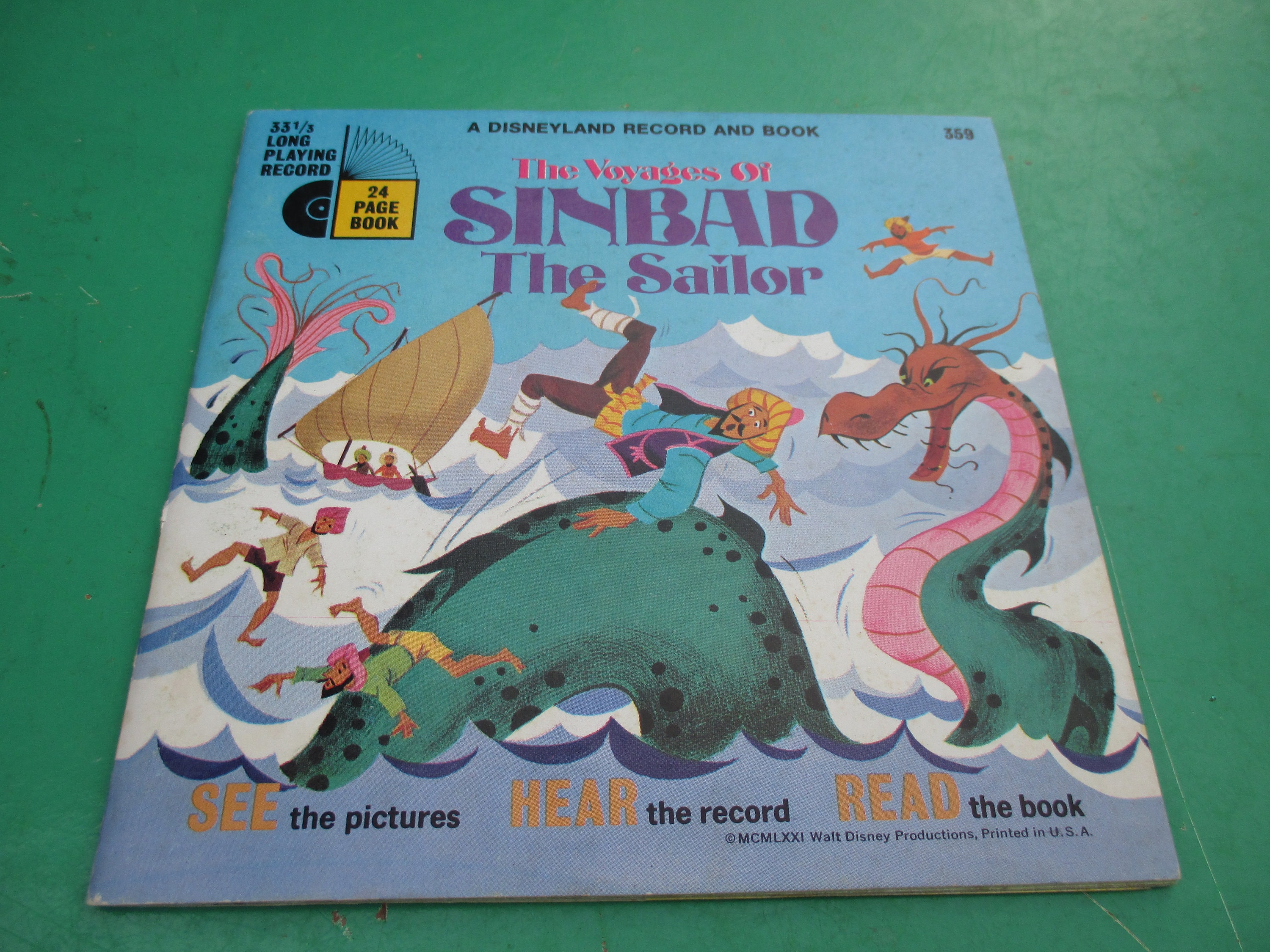 Sinbad the Sailor Read Along Book and Record Vintage Read Along Book ...