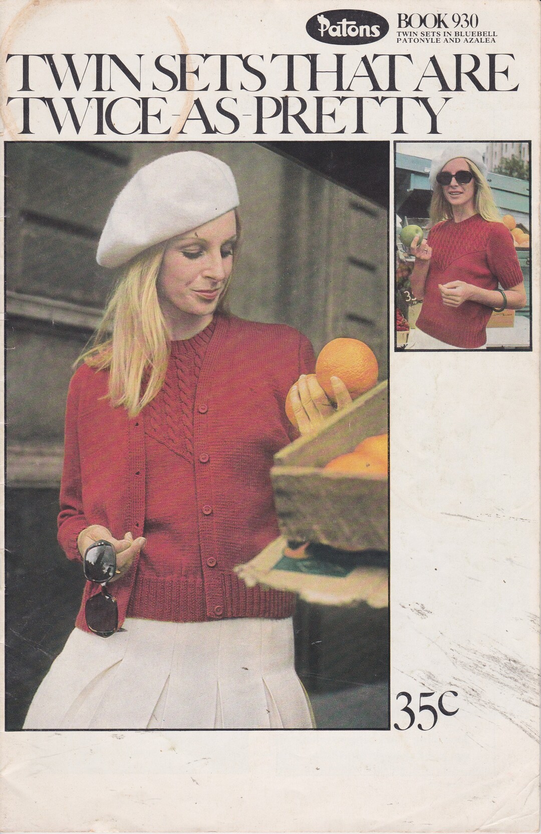 Vintage 1970s Paton's Knitting Pattern No 930 Twin Sets That Are Twice ...