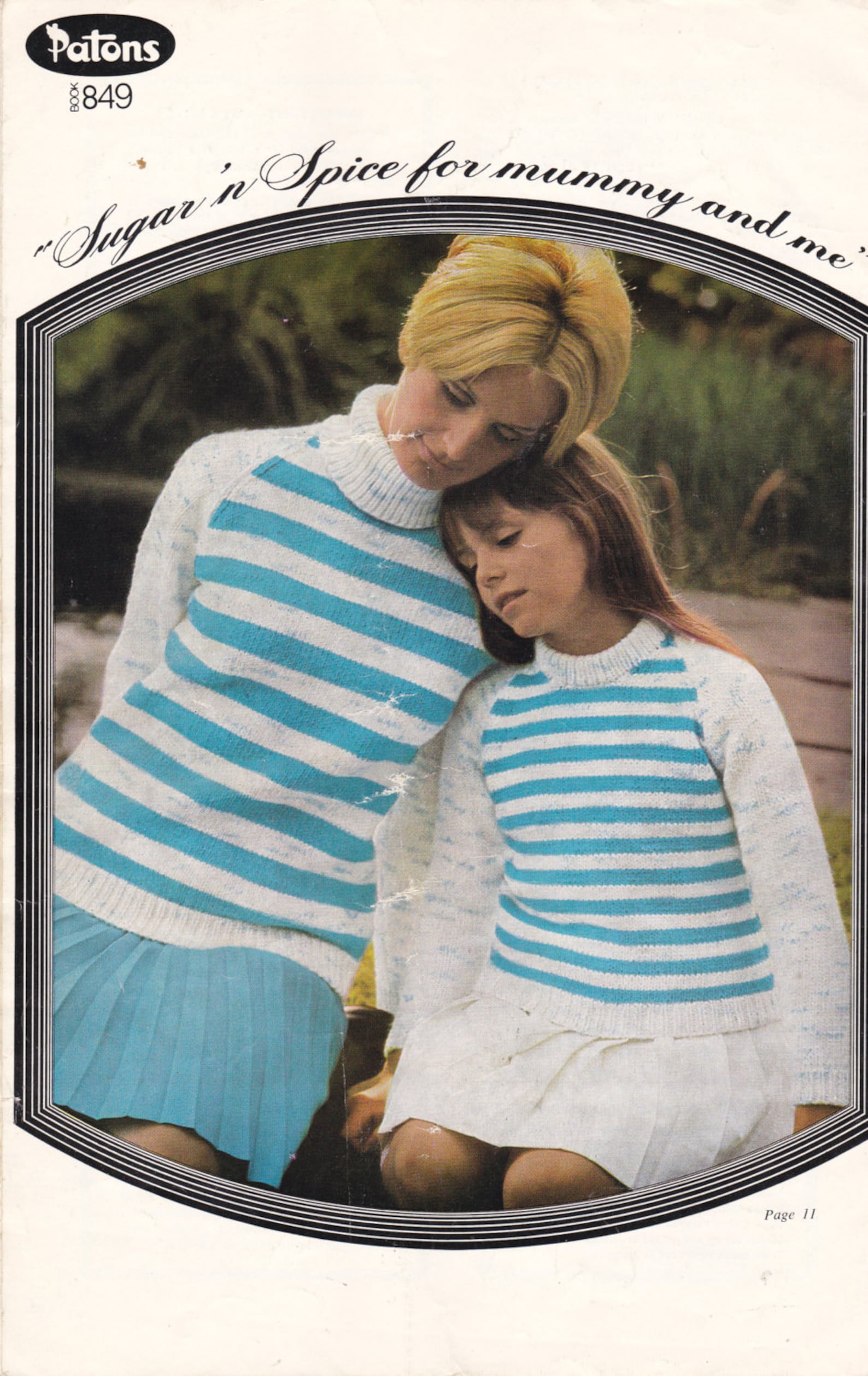 Patons Sugar N Spice for Mummy and Me Lady and Girls Knitting Pattern ...