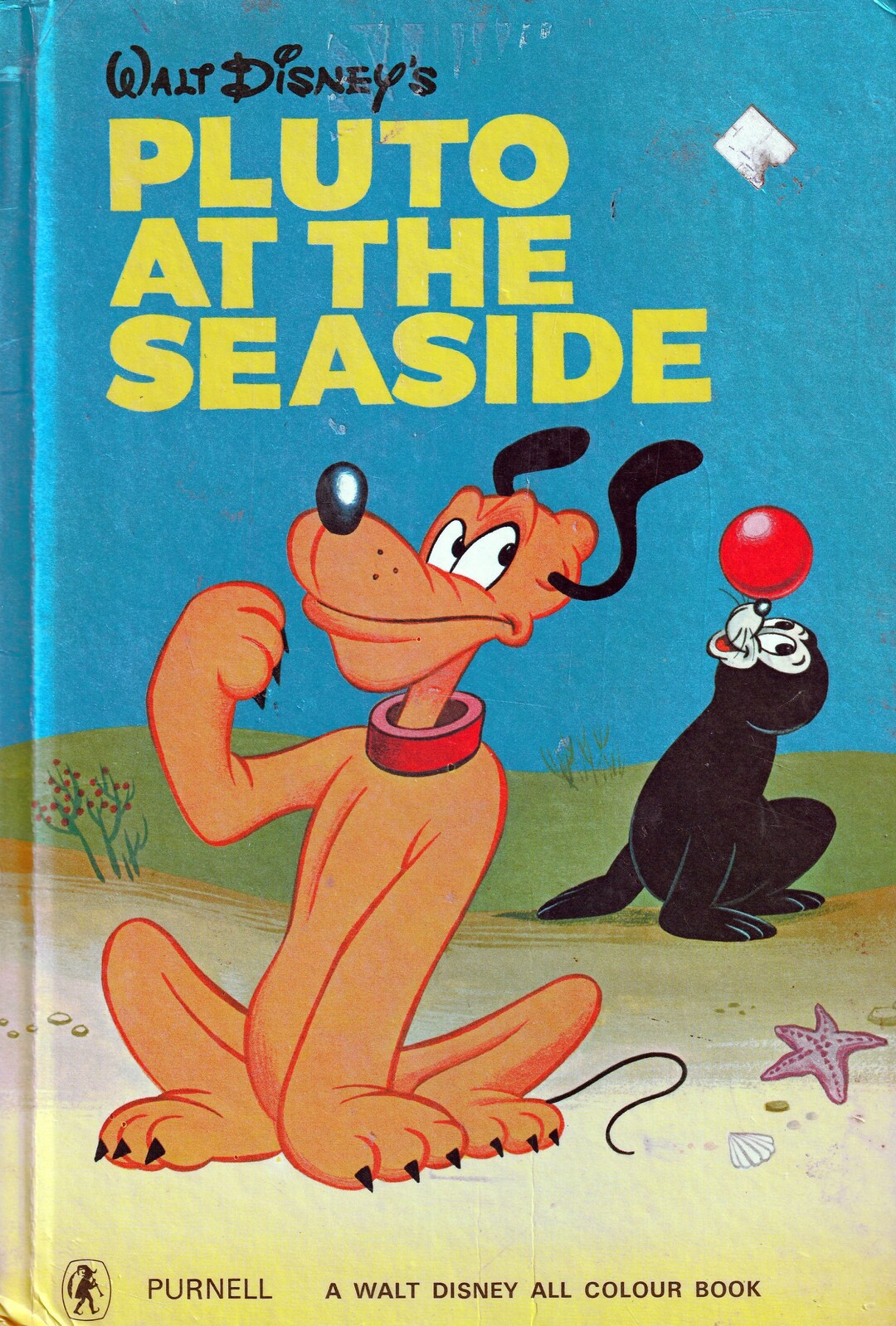 Walt Disney's Pluto at the Seaside - Vintage Purnell Book - 1970s ...