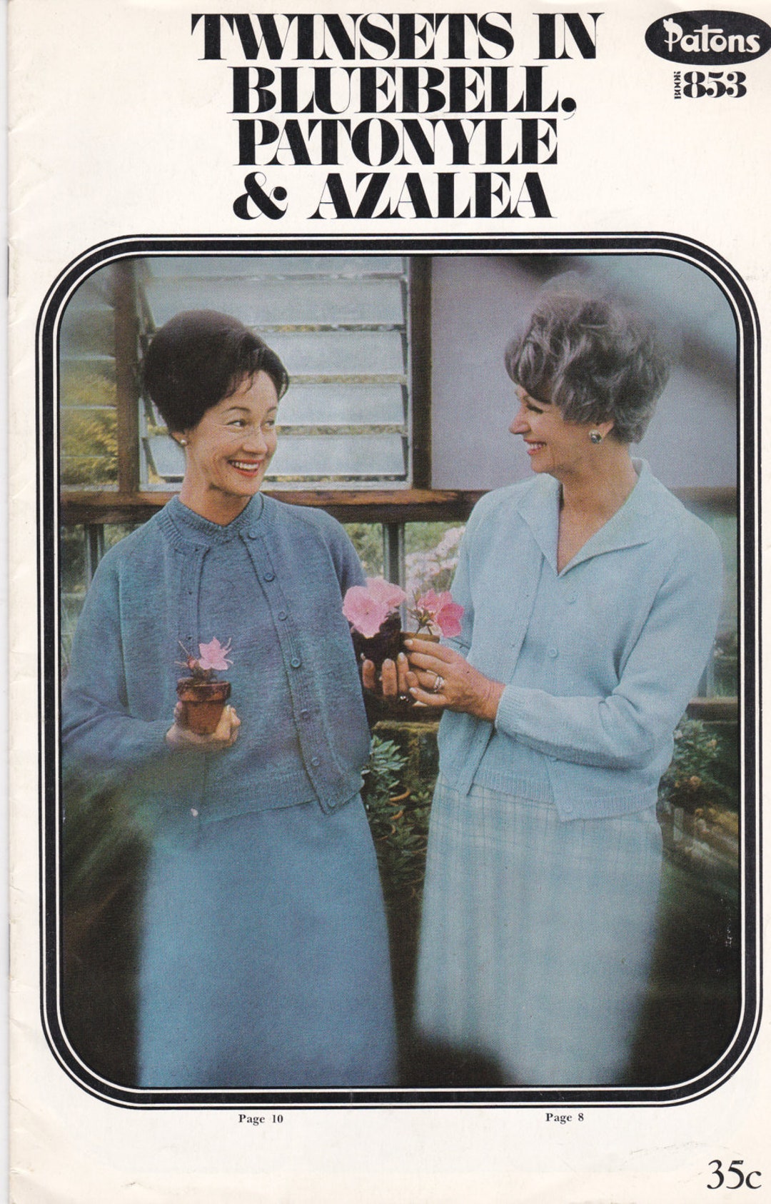 Vintage 1970s - Paton's Knitting Pattern No 853 the Twin Set in ...