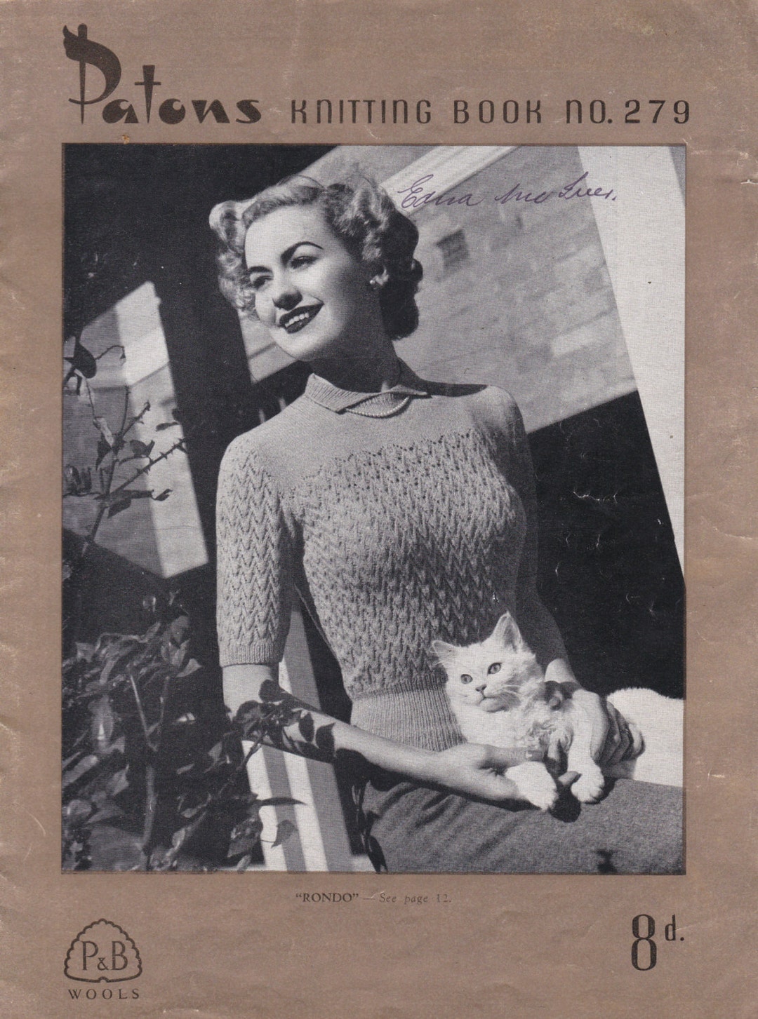 Vintage 1940s - Paton's Knitting Pattern No 279 for Women/ladies ...