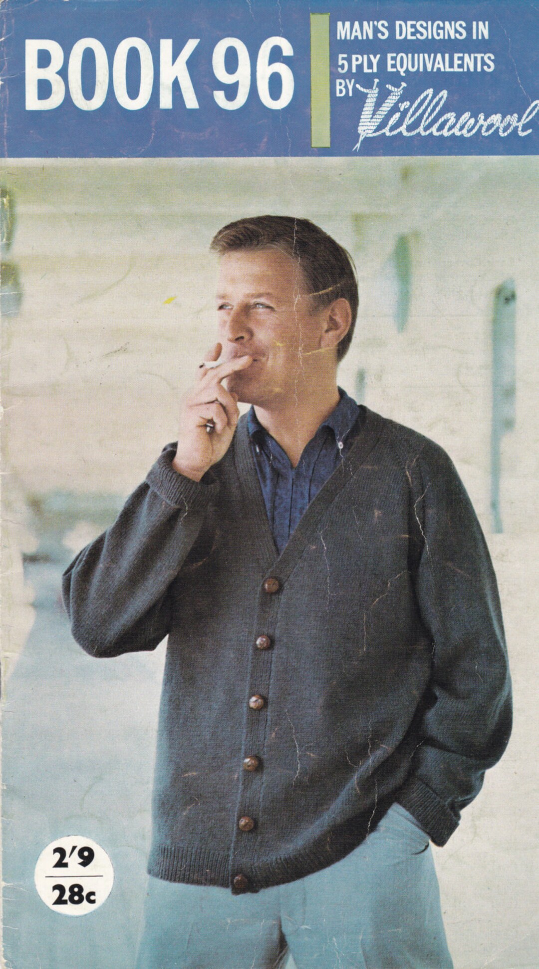Vintage 1960s Men's Knitting Pattern Book – Villawool No 96 - Etsy