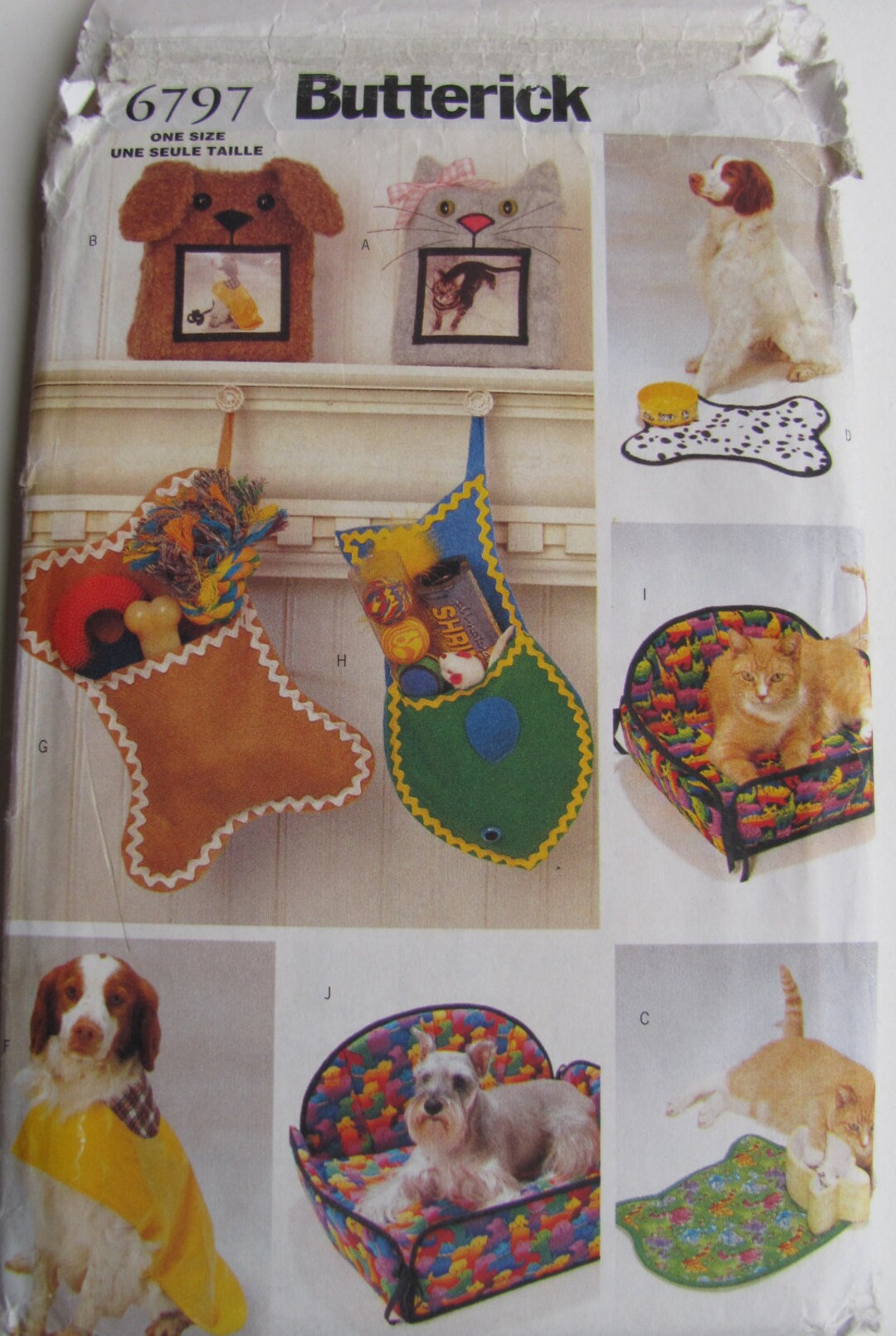 On Sale - 2000 Craft Sewing Pattern - Butterick 6797 Pet Accessories ...