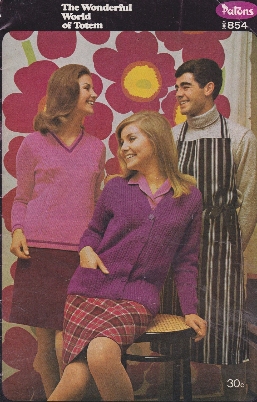 On Sale - Paton's Knitting Pattern No 854 Ladies Totem (vintage 1970s ...