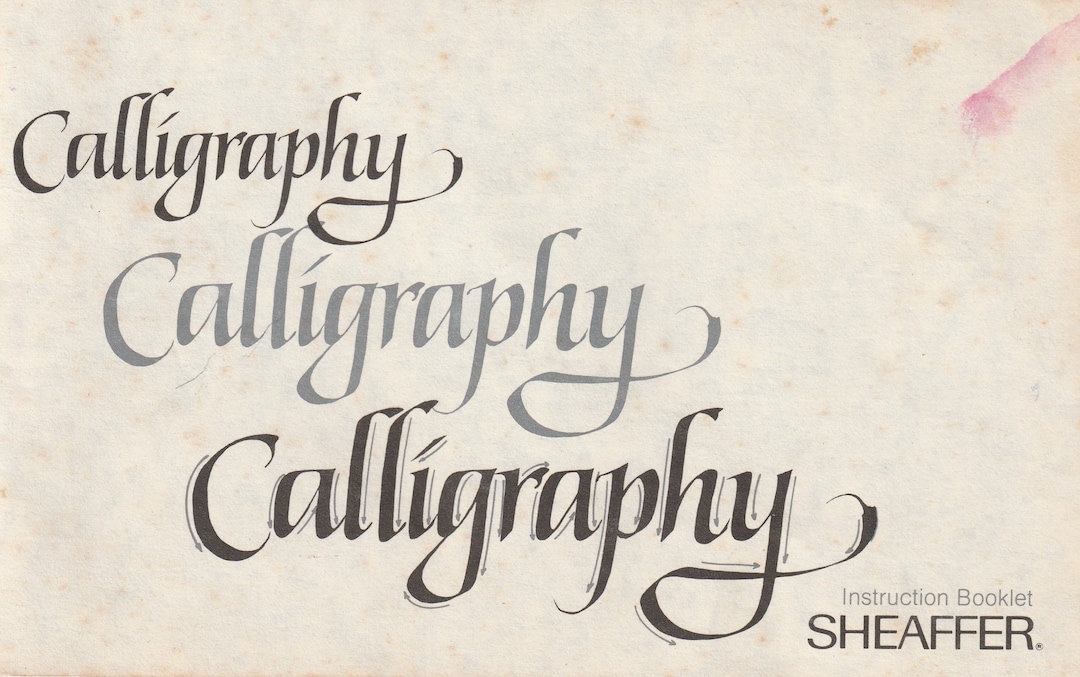 The Calligraphy Sheaffer Book - Vintage 1980s - Etsy
