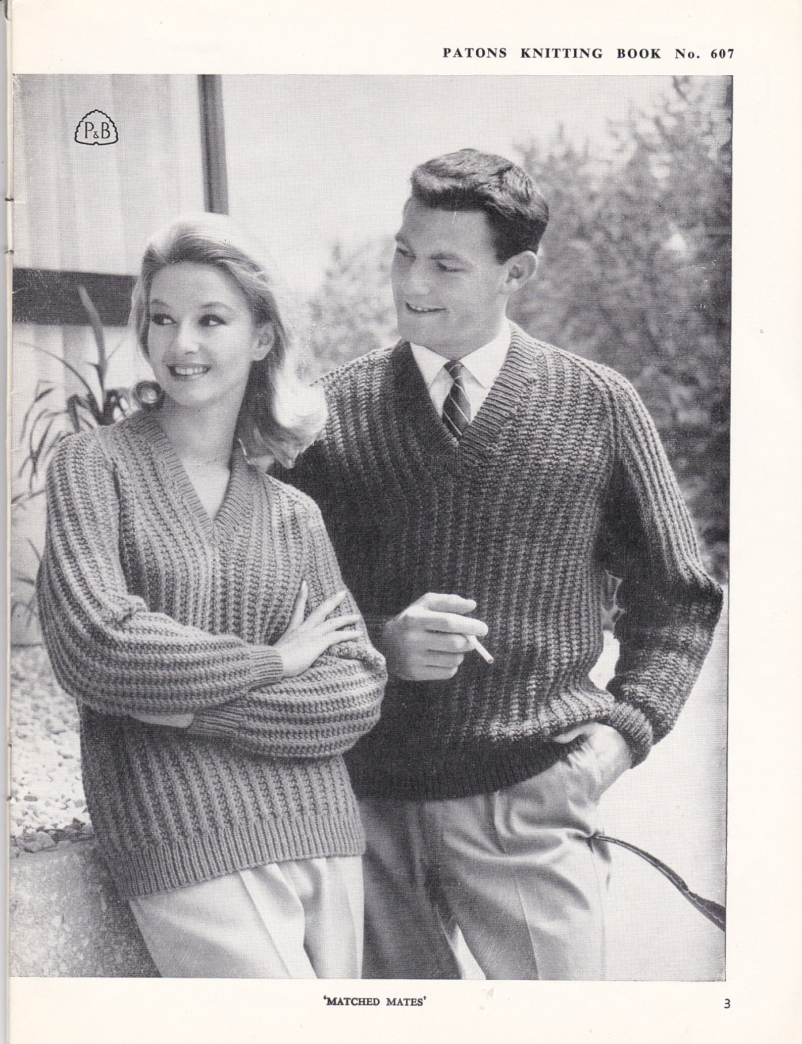 Vintage 1960s Paton's Knitting Pattern No 607 for Family Featuring Jet ...