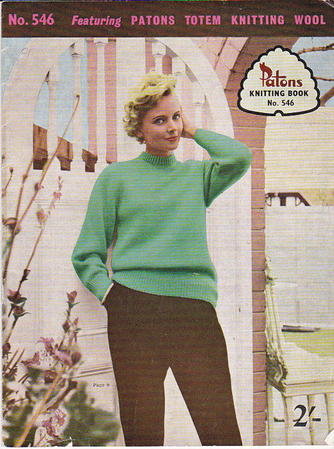 Vintage 1950s - Paton's Knitting Pattern No 546 for Women/ladies and Girls in Totem Knitting ...