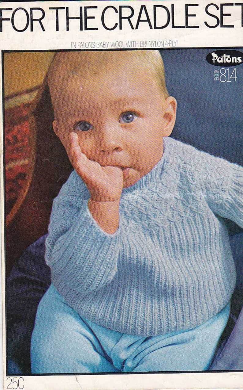 On Sale Patons 4 Ply Bri-nylon Knitting and Crochet Designs for Baby ...
