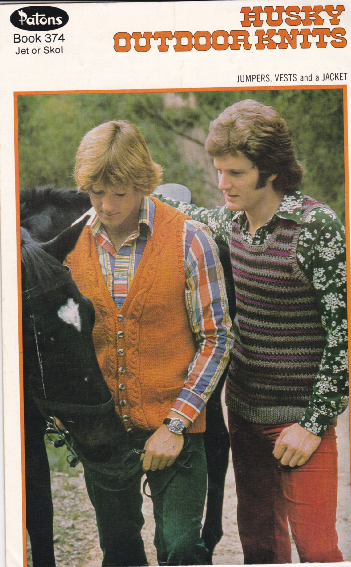 Paton's Jet or Skol Husky Outdoor Knits Knitting Pattern No 374 Book ...