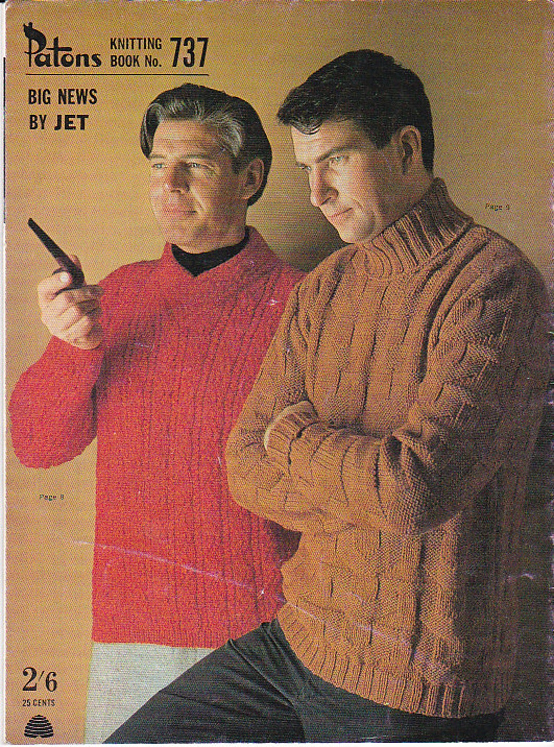 On Sale Vintage 1960s Knits for Men Vintage Knitting Book - Etsy
