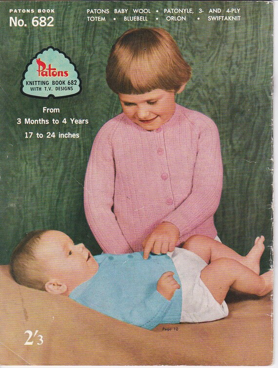 Kits & How To Jet Bluebell Patons Knitting Pattern No 594 for Men in ...