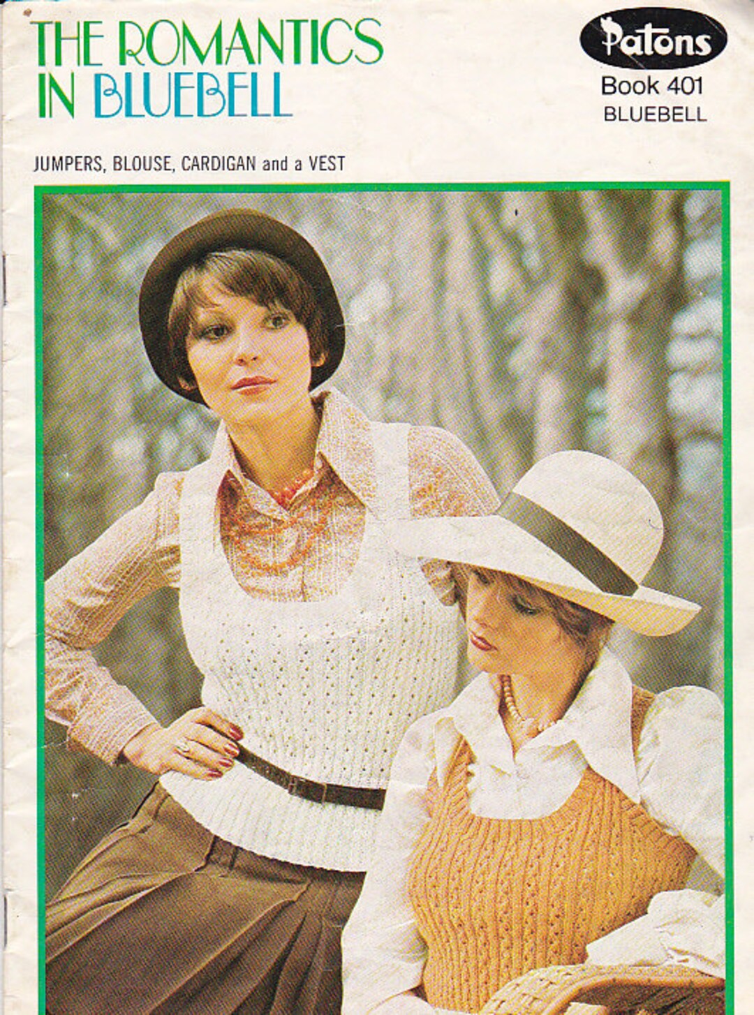 Paton's Knitting Pattern No 401 Womens in Paton's, Bluebell (vintage ...
