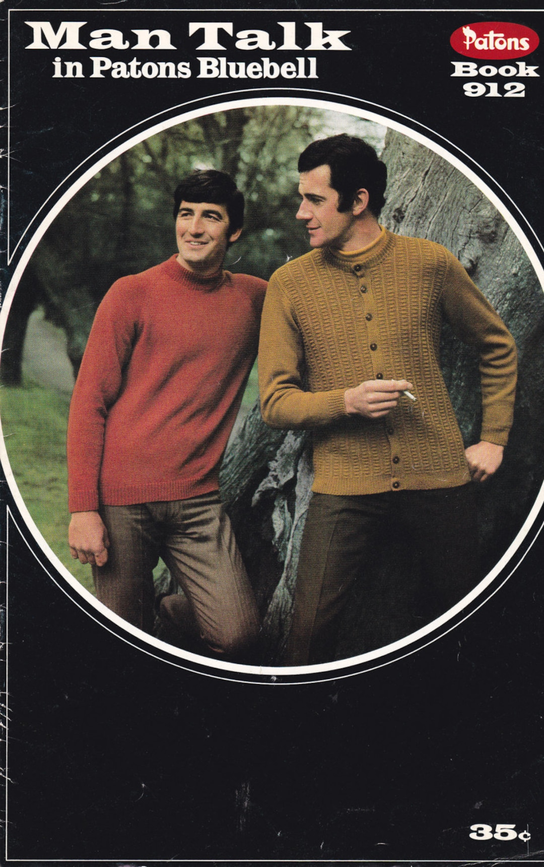 Patons Knitting Pattern No 912 for Men, Man Talk in Bluebell - Vintage ...