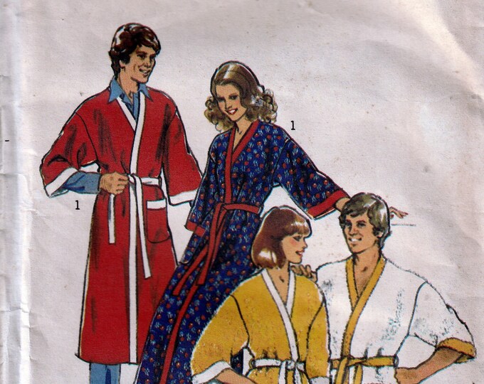 1980's Sewing Pattern Style 1722 Misses Robes, Dressing Gowns in Two ...