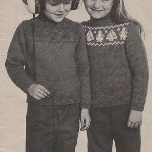 Patons Totem Children's Knitting Pattern No 505 for Jumpers, Tabard ...