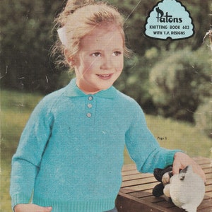 Vintage 1960s Paton's Knitting Pattern No 603 for Children Boys and ...