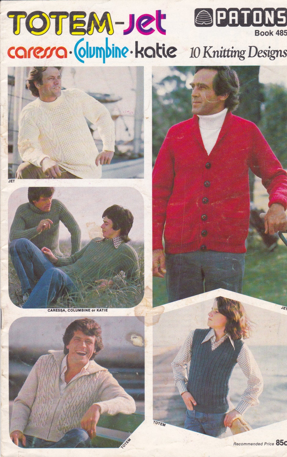 Kits & How To Jet Bluebell Patons Knitting Pattern No 594 for Men in ...