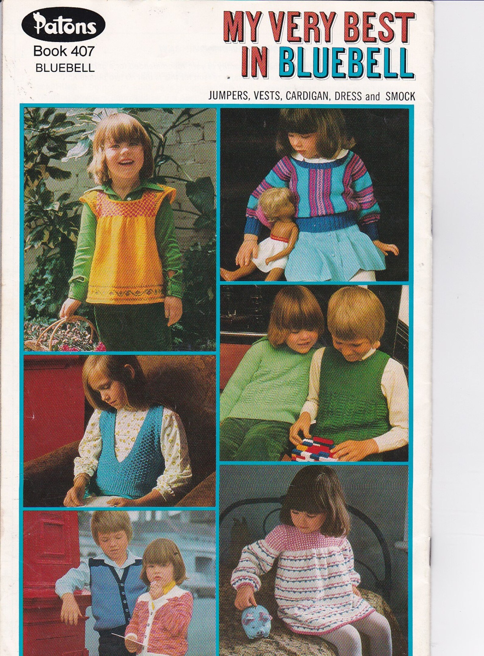 Patons Children - My Very Best in Bluebell 5 Ply Vintage 1970s Knitting ...