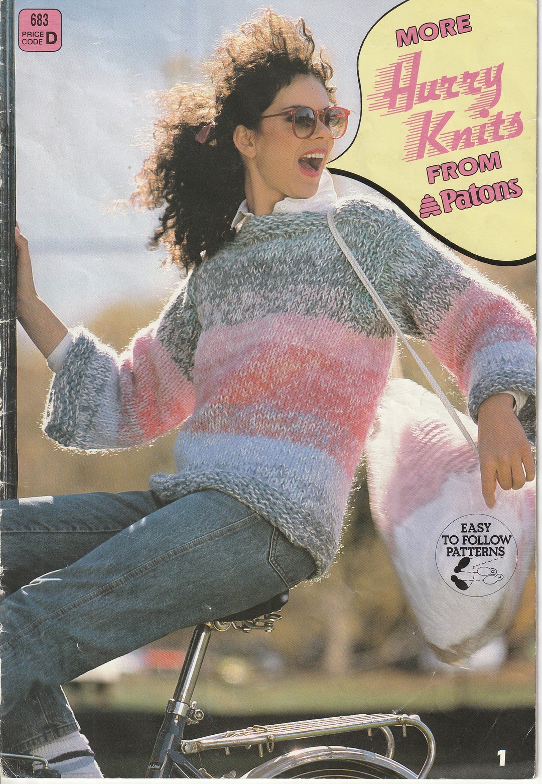 Vintage 1980s Patons Knitting Pattern - Women's Jumpers & Jacket No 683 ...
