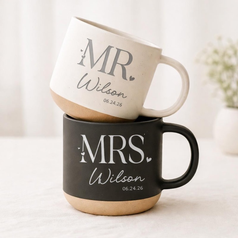 Custom Last Name Mugs - Etsy
