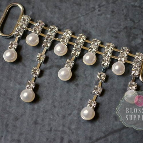 Crystal Clear Crown Rhinestone Connector Set of 2/ Ready to | Etsy