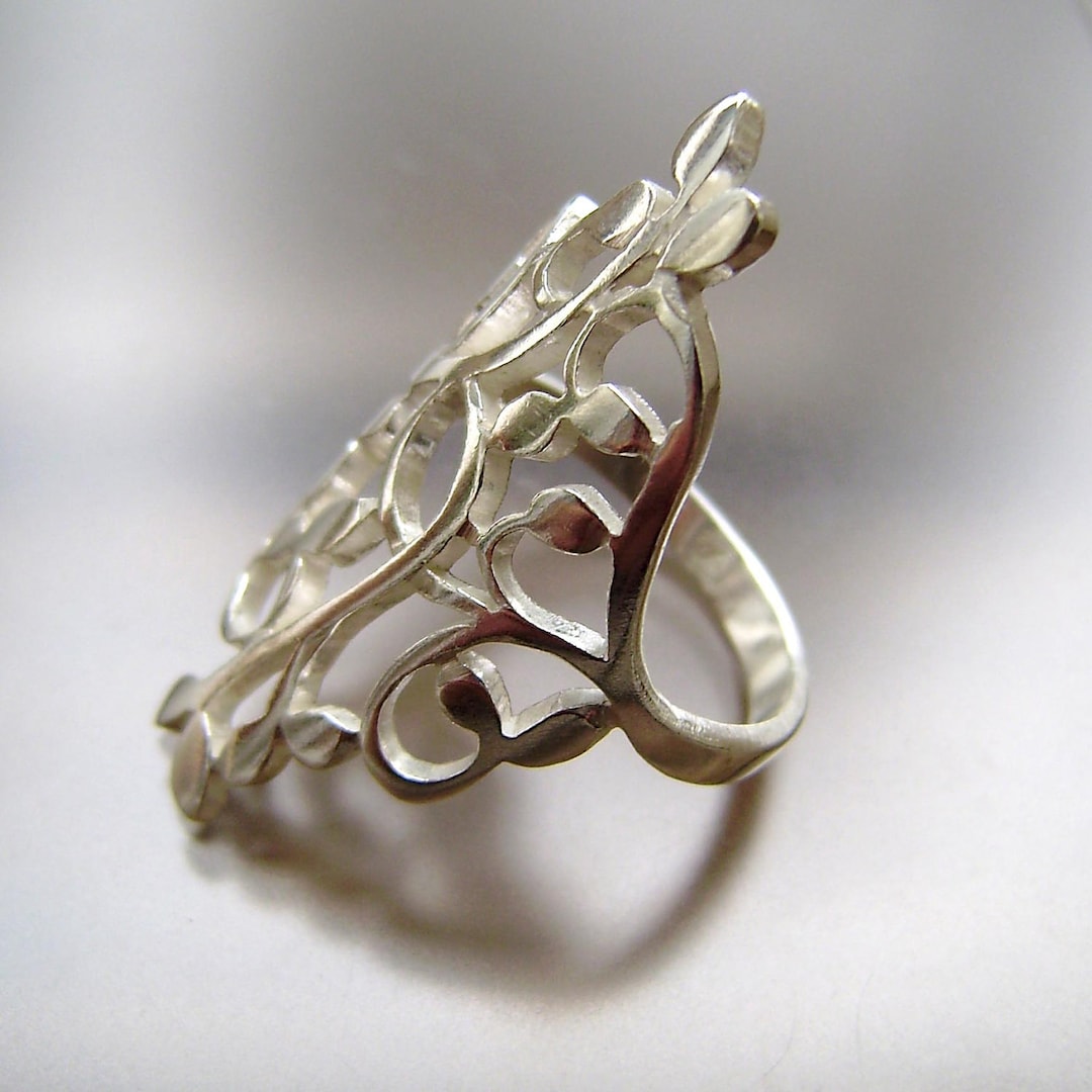 Rambling Vine Ring in Silver - Etsy