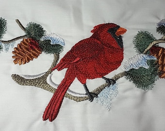 Embroidered Cardinal | Etsy